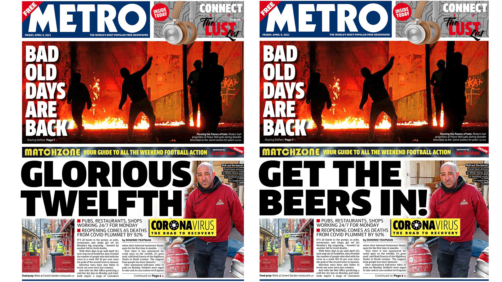 Metro front page shows a dangerous British indifference to Northern ...