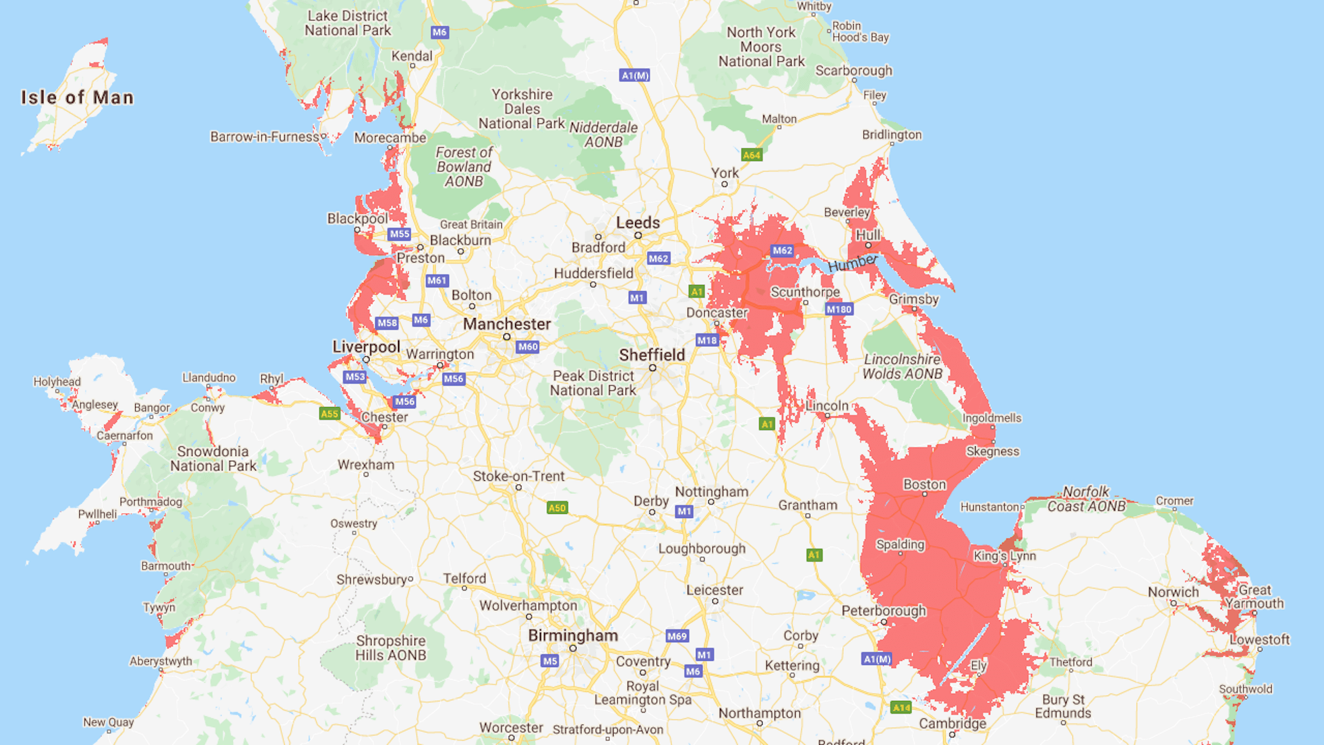 Climate crisis laid bare as new map illustrates threat of rising sea ...