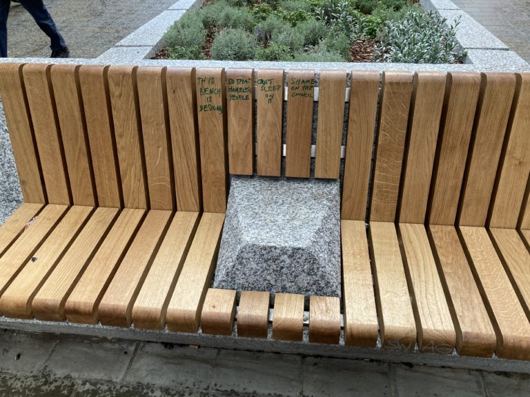 How anti-homeless architecture excludes rough sleepers - Big Issue