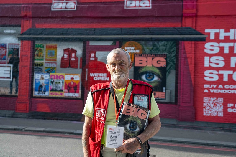 Big Issue mural transforms Shoreditch street into store for magazine ...