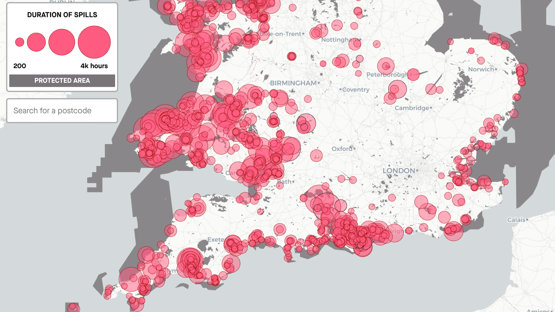 This UK sewage discharge map shows where waste is being pumped into ...
