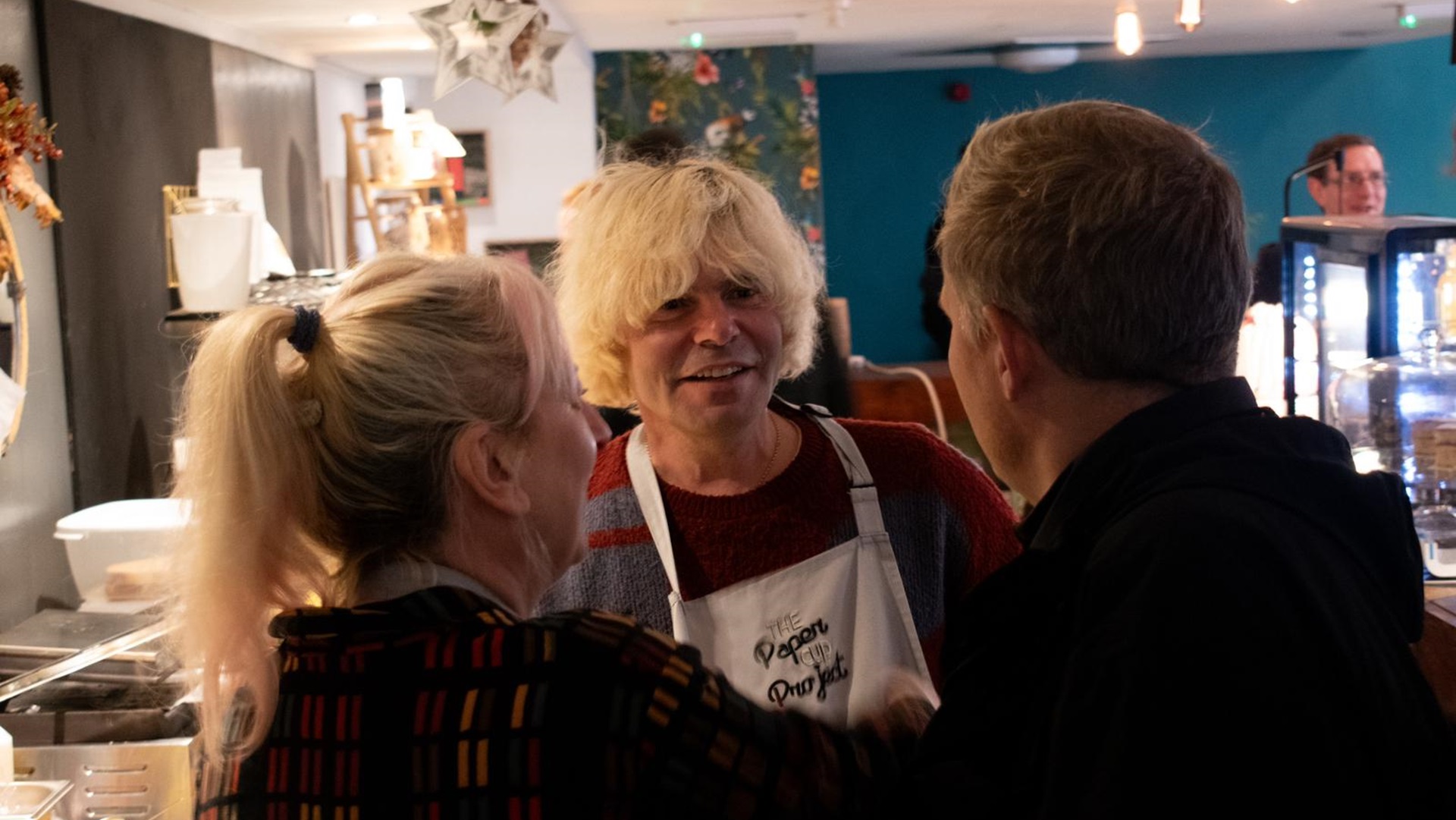 Tim Burgess raises money serving coffee to help homeless people