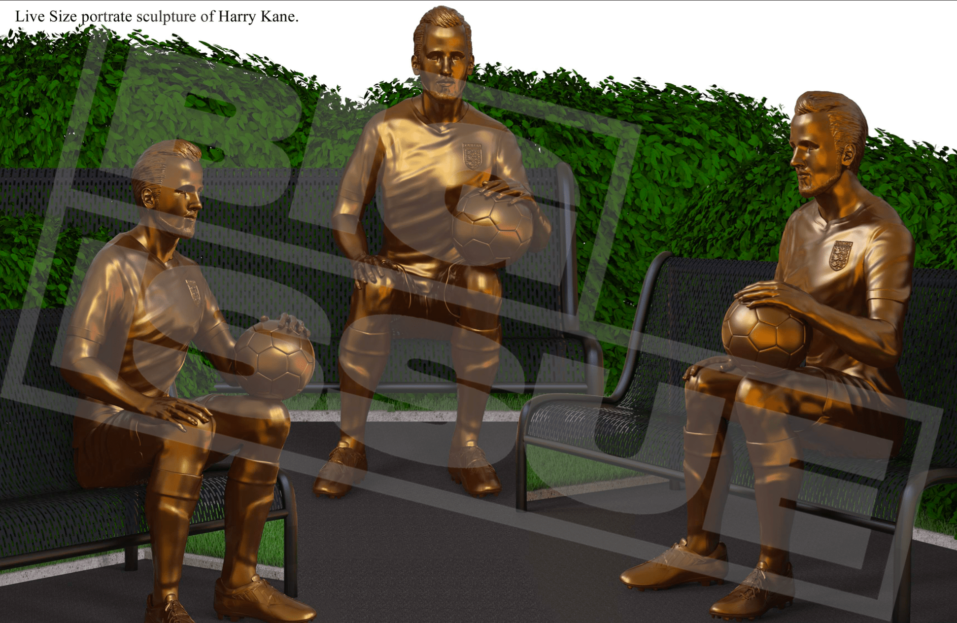 First look at council's Harry Kane statue hidden in storage for years ...