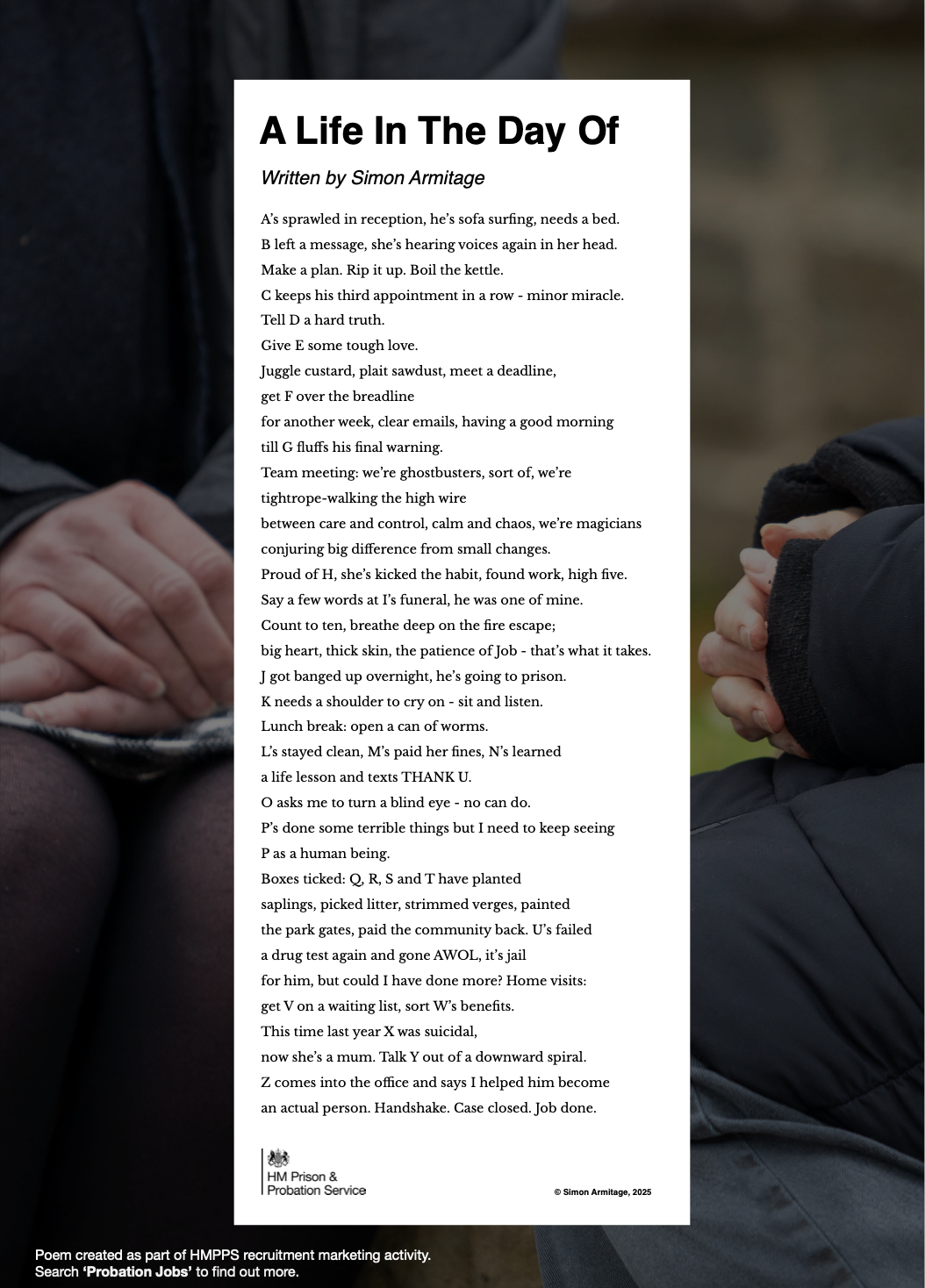 Poet laureate Simon Armitage on his years as a probation officer - Big ...