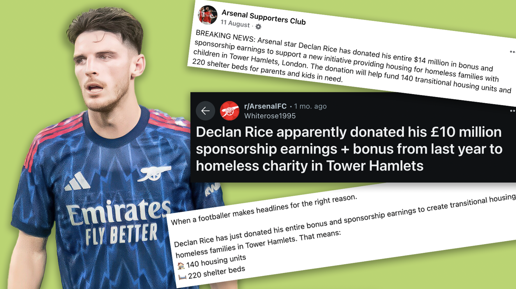 No, Declan Rice didn't donate £14m to house homeless families - Big Issue