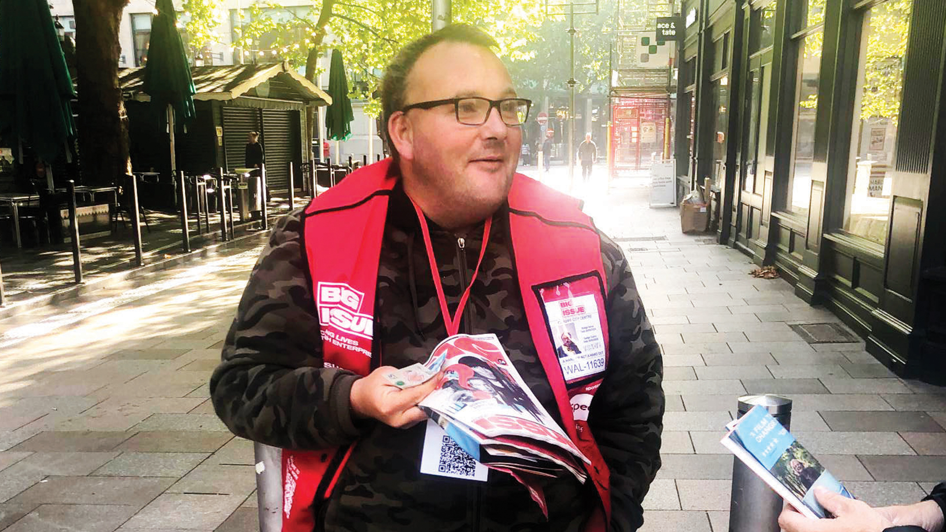 David Reeves, Waterstones, The Hayes, Cardiff - Big Issue